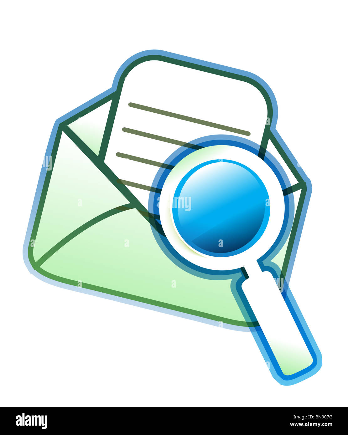 Magnifying glass decor Cut Out Stock Images & Pictures - Alamy