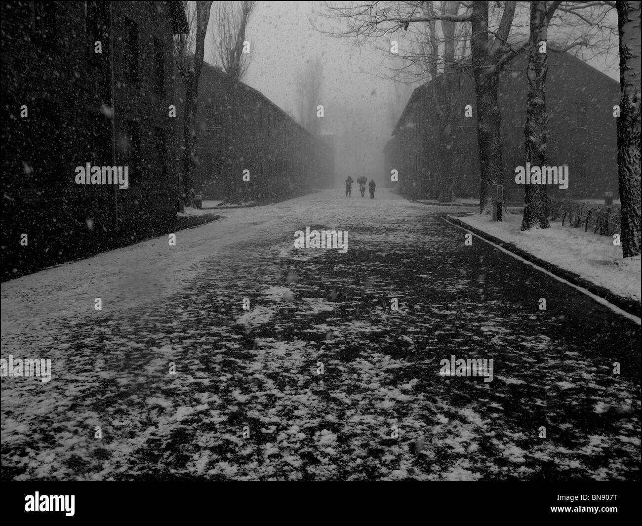 Auschwitz in Winter Stock Photo - Alamy