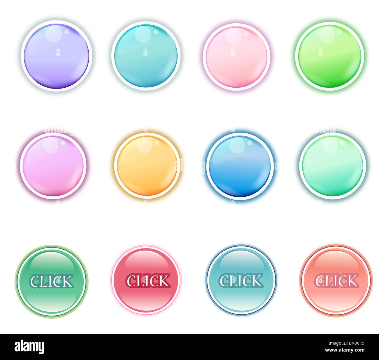 a group of color button Stock Photo - Alamy