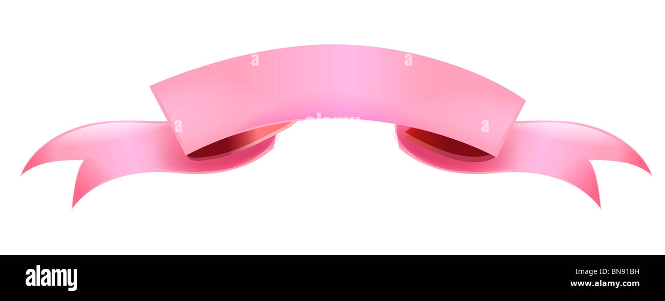 Pink Ribbon Banner Clipart