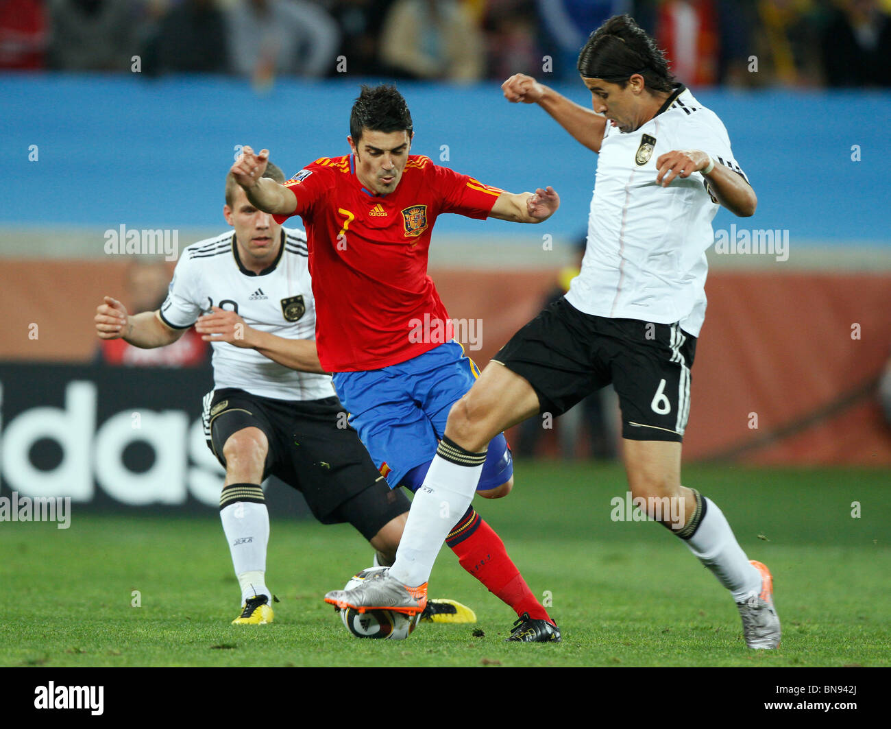 BASTIAN SCHWEINSTEIGER & DAVID GERMANY V SPAIN DURBAN STADIUM DURBAN ...