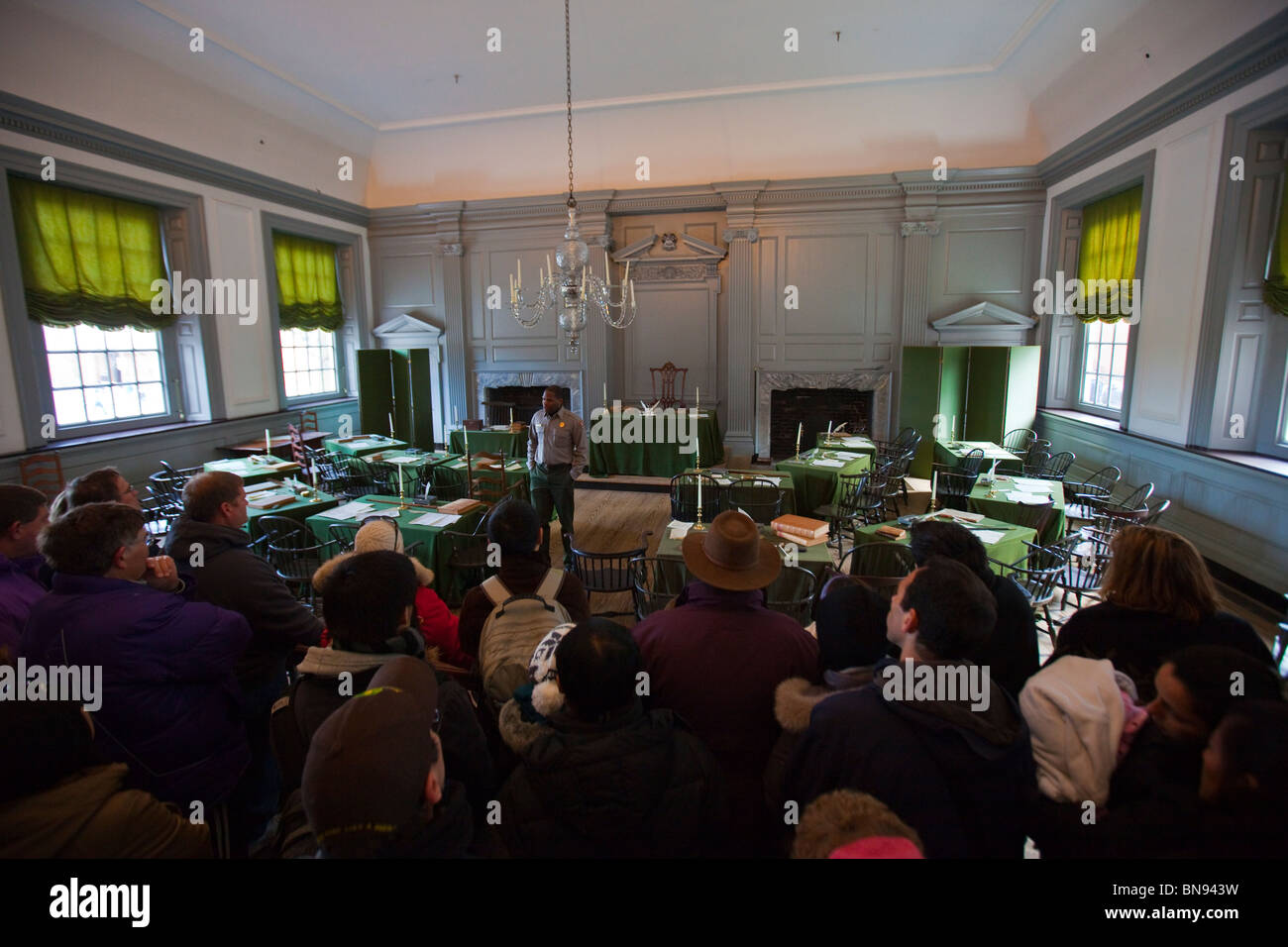 Park Ranger tour, Assembly Room, Independence Hall, Philadelphia ...