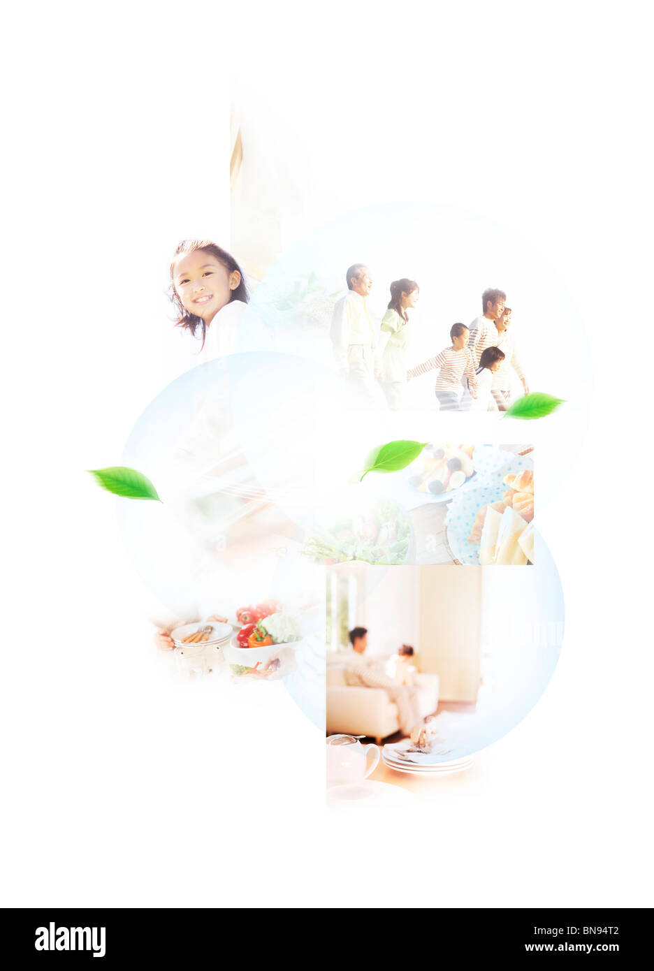 Montage of family white background computer graphic Stock Photo - Alamy