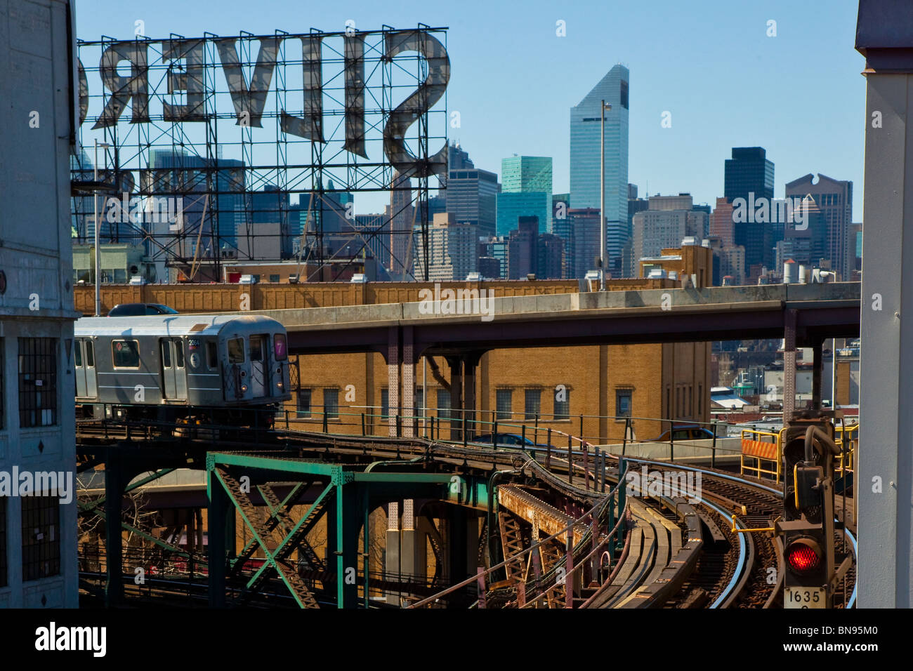 Train above ground on subway hi-res stock photography and images - Alamy