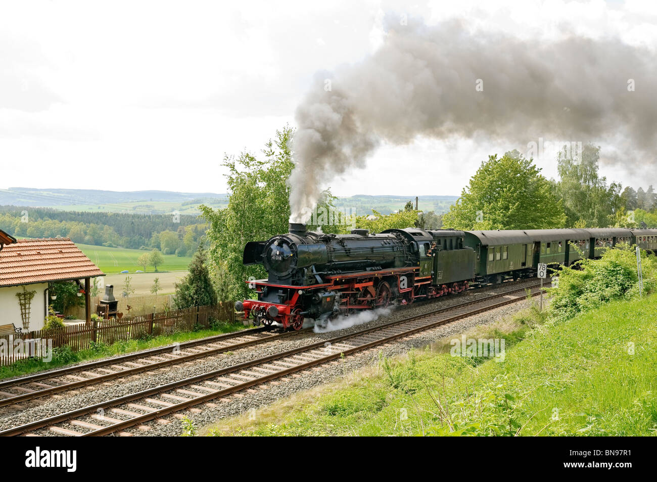 Speeding Steam Train