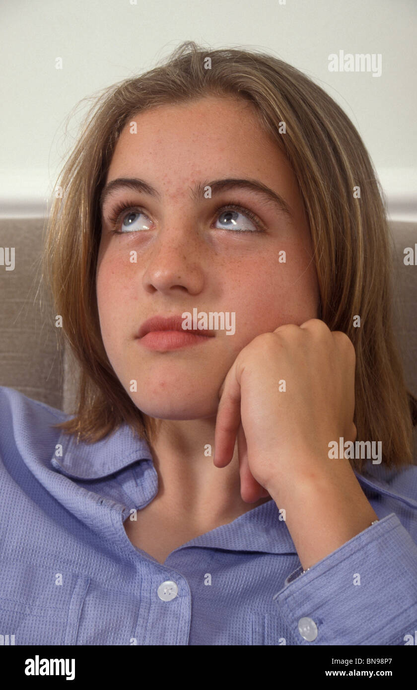 Portrait moody teenage girl Stock Photo - Alamy