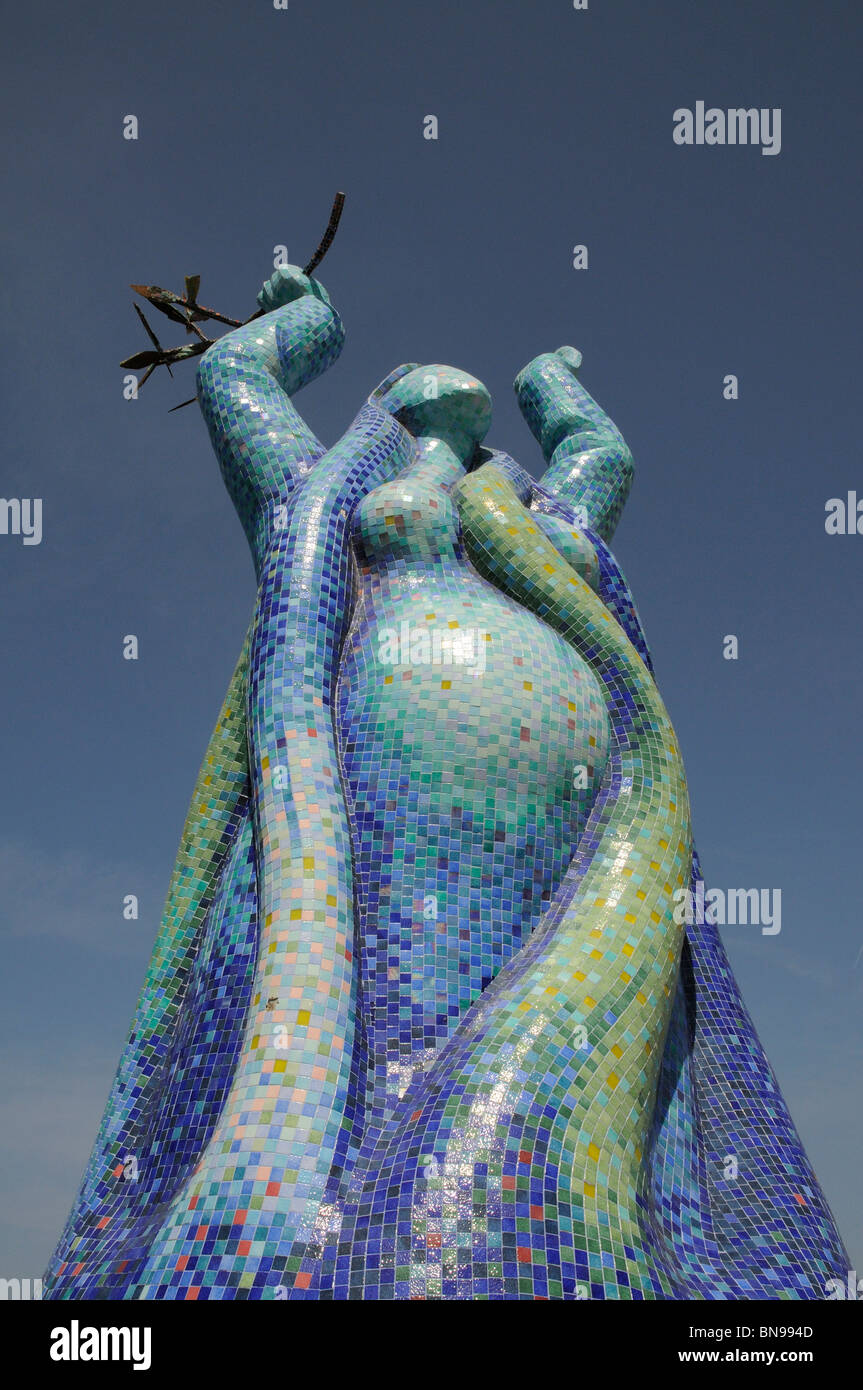 Ege Aegean a peace friendship monument symbolising the Aegean Sea at ...