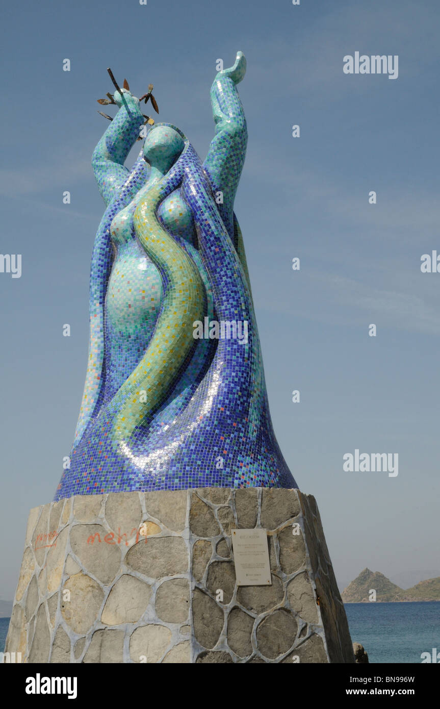 Ege Aegean a peace friendship monument symbolising the Aegean Sea at ...