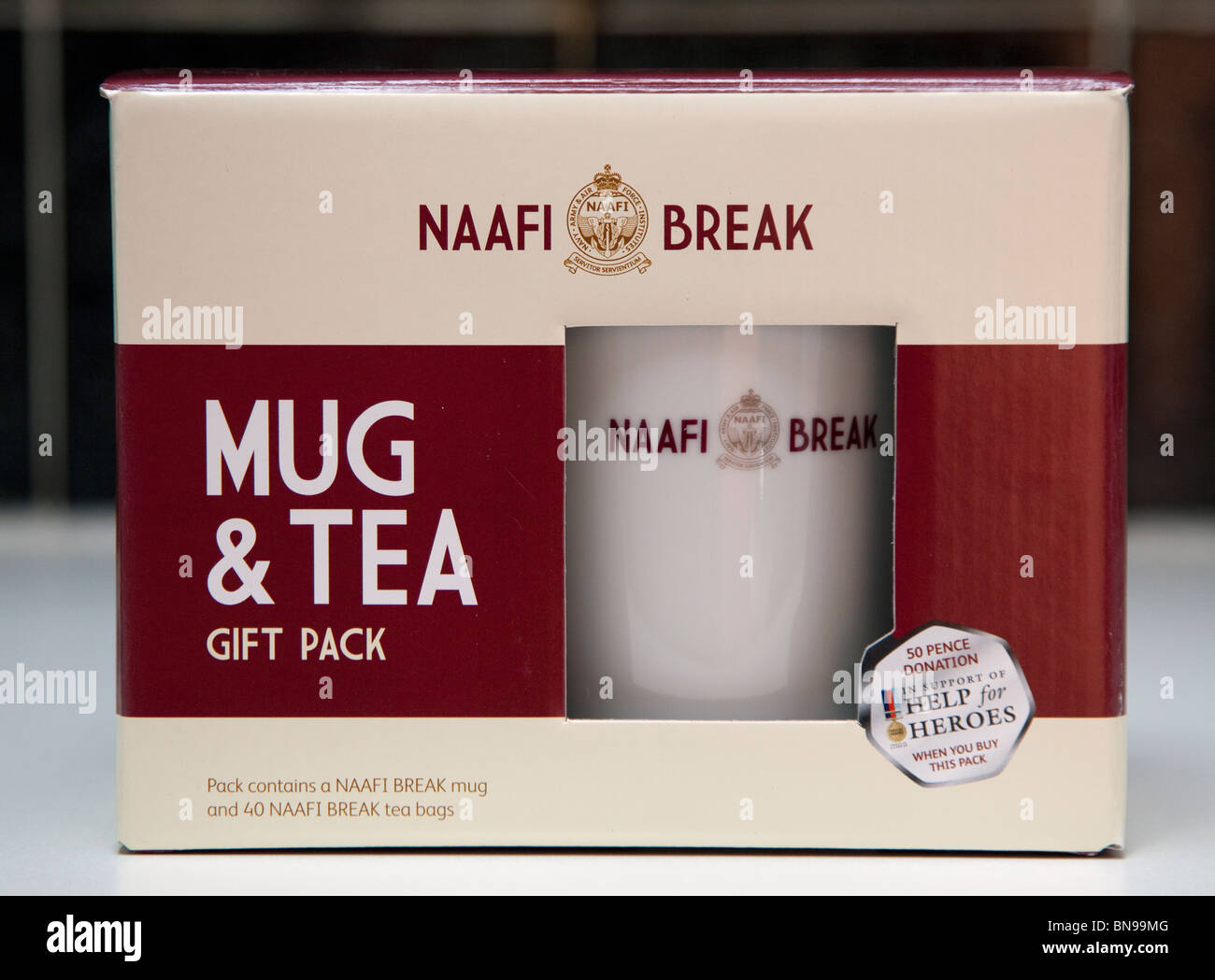 Naafi Break tea sold to raise money for Help for Heroes fund Stock ...