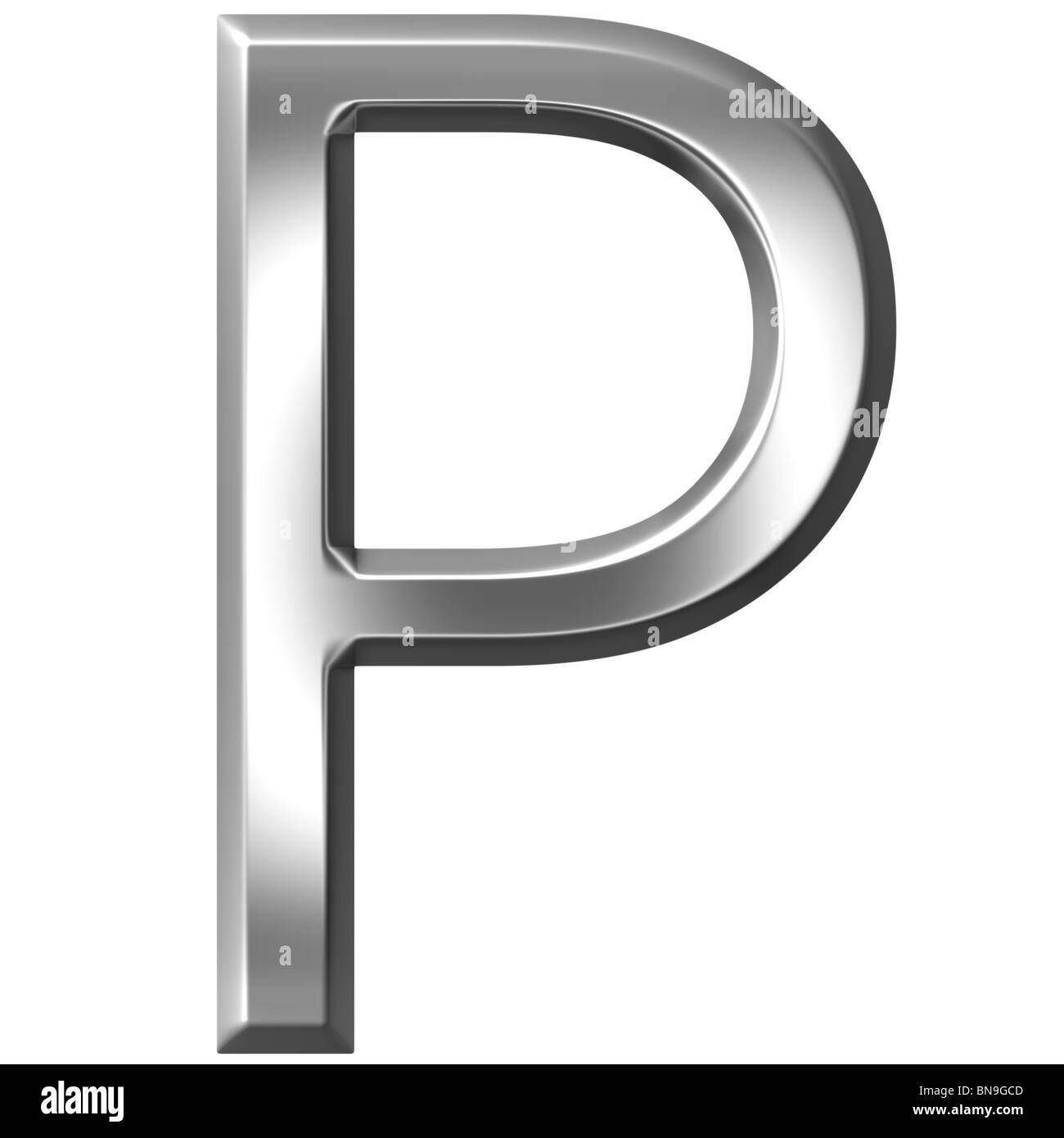 P Letter In Silver