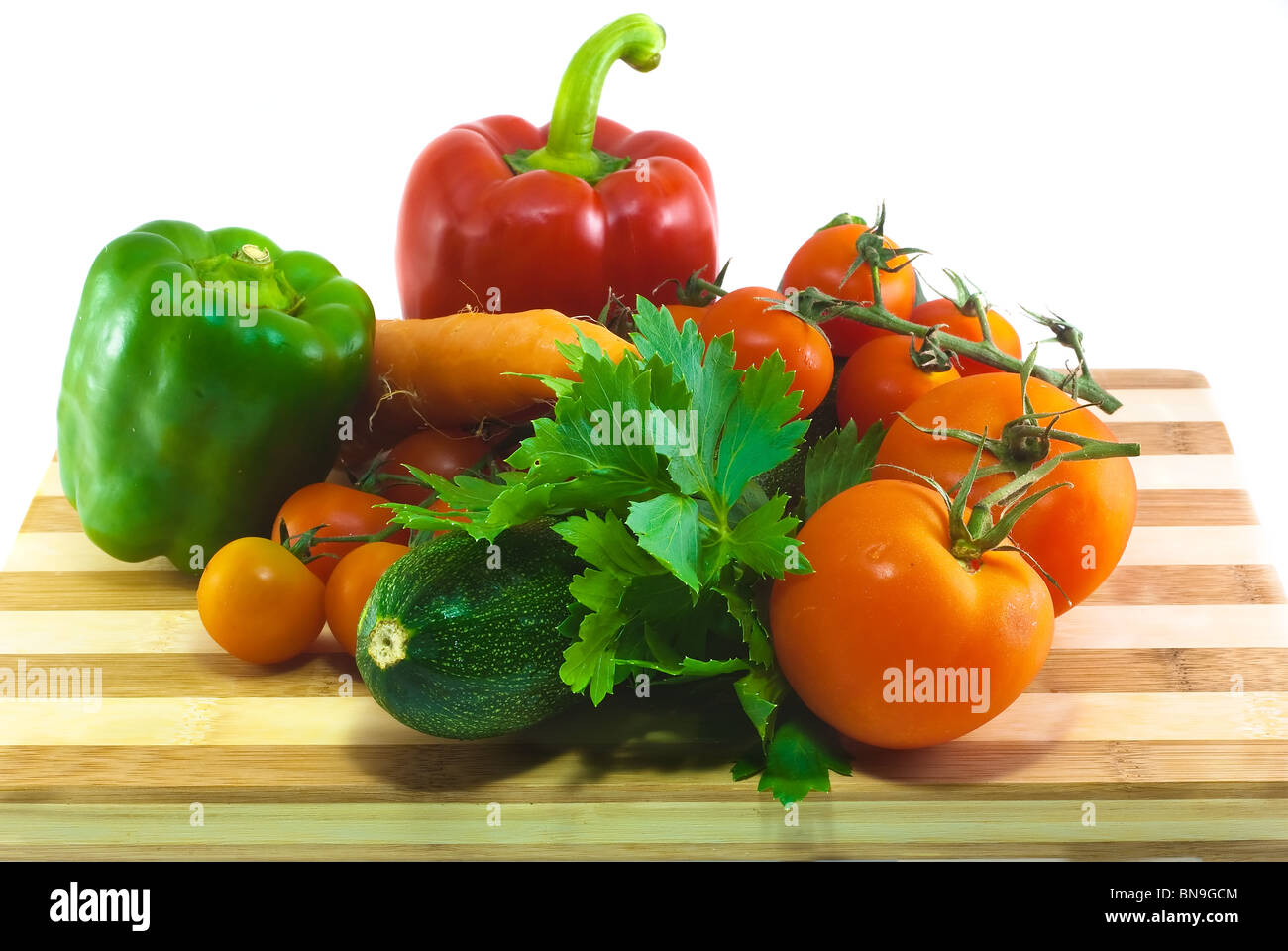 Mixed vegetable on chop board Stock Photo - Alamy