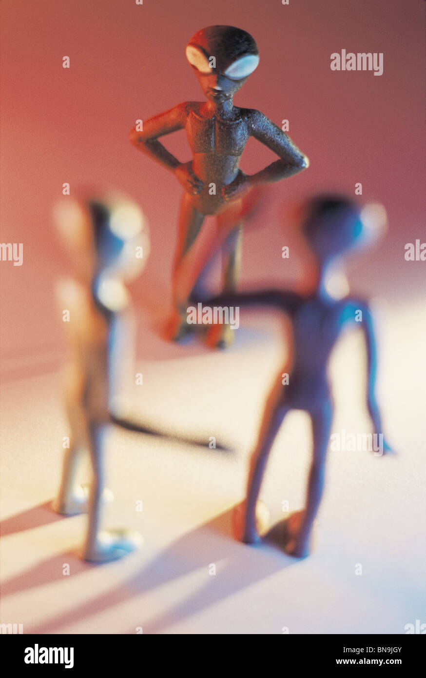 Toy Alien Figures Stock Photo - Alamy