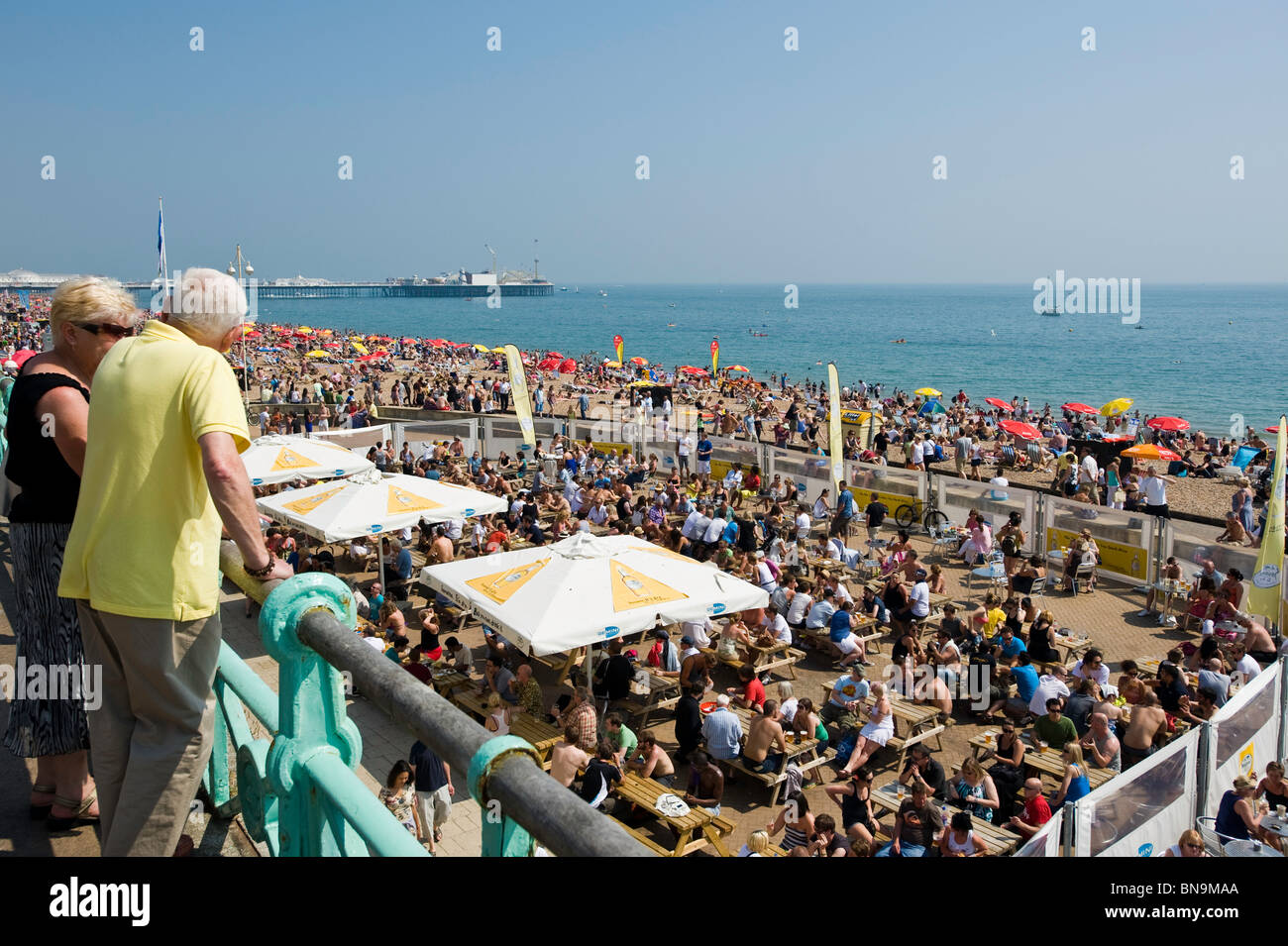 Crowded beach, Brighton, East Sussex, United Kingdom Stock Photo - Alamy