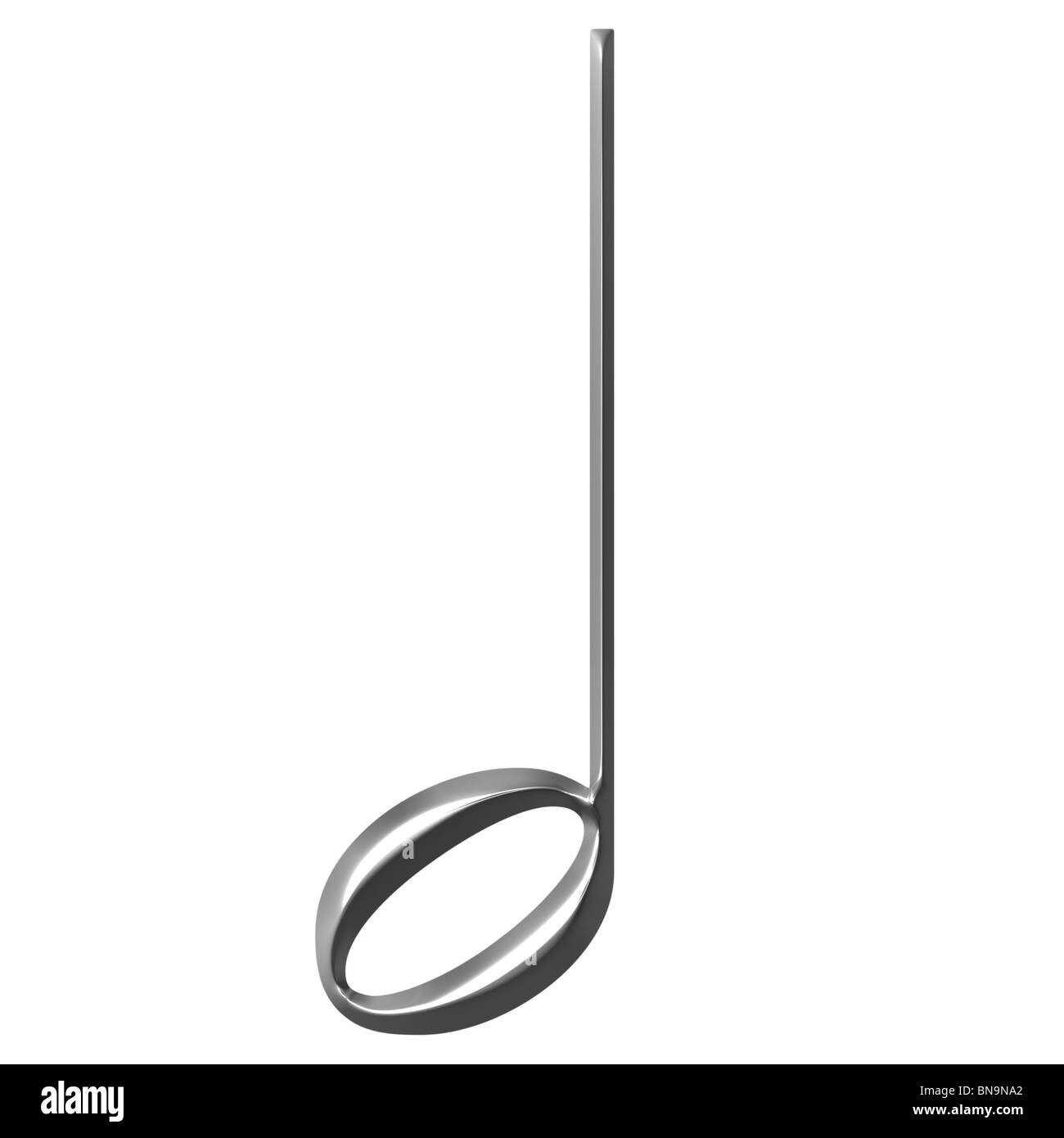 3d silver Half Note Stock Photo - Alamy