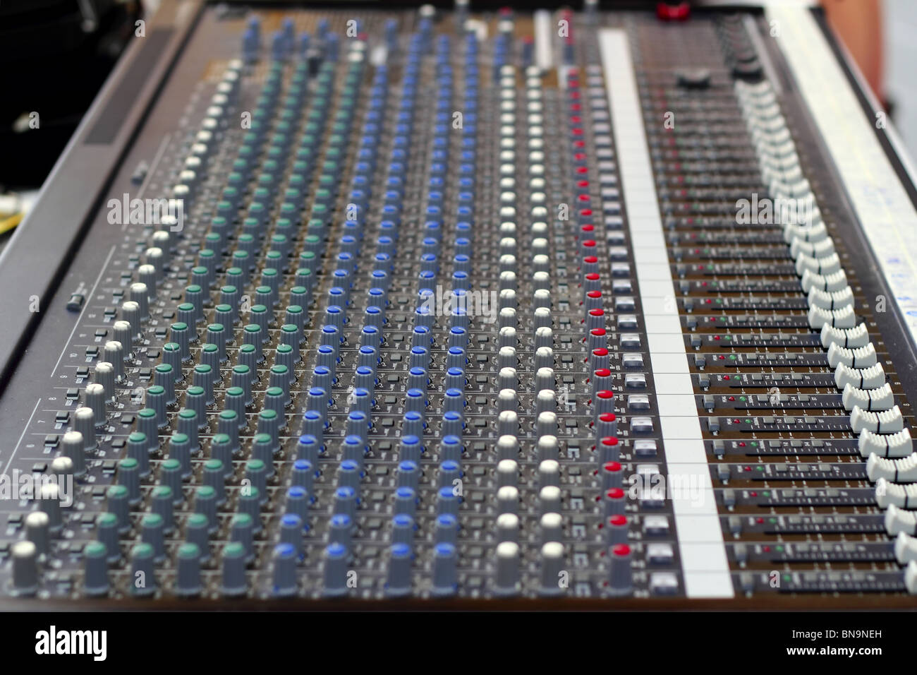 music mixer control button perspective colorful equalizer Stock Photo ...