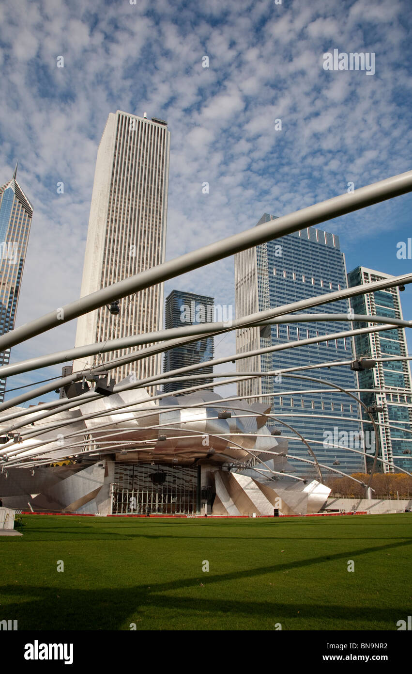 Jay Pritzker Pavilion also known as Pritzker Pavilion or Pritzker Music ...