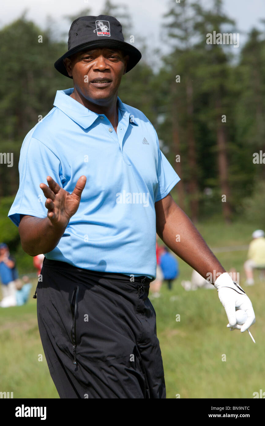 Samuel L Jackson at JP McManus Pro-Am Golf Tournament, Adare Manor ...
