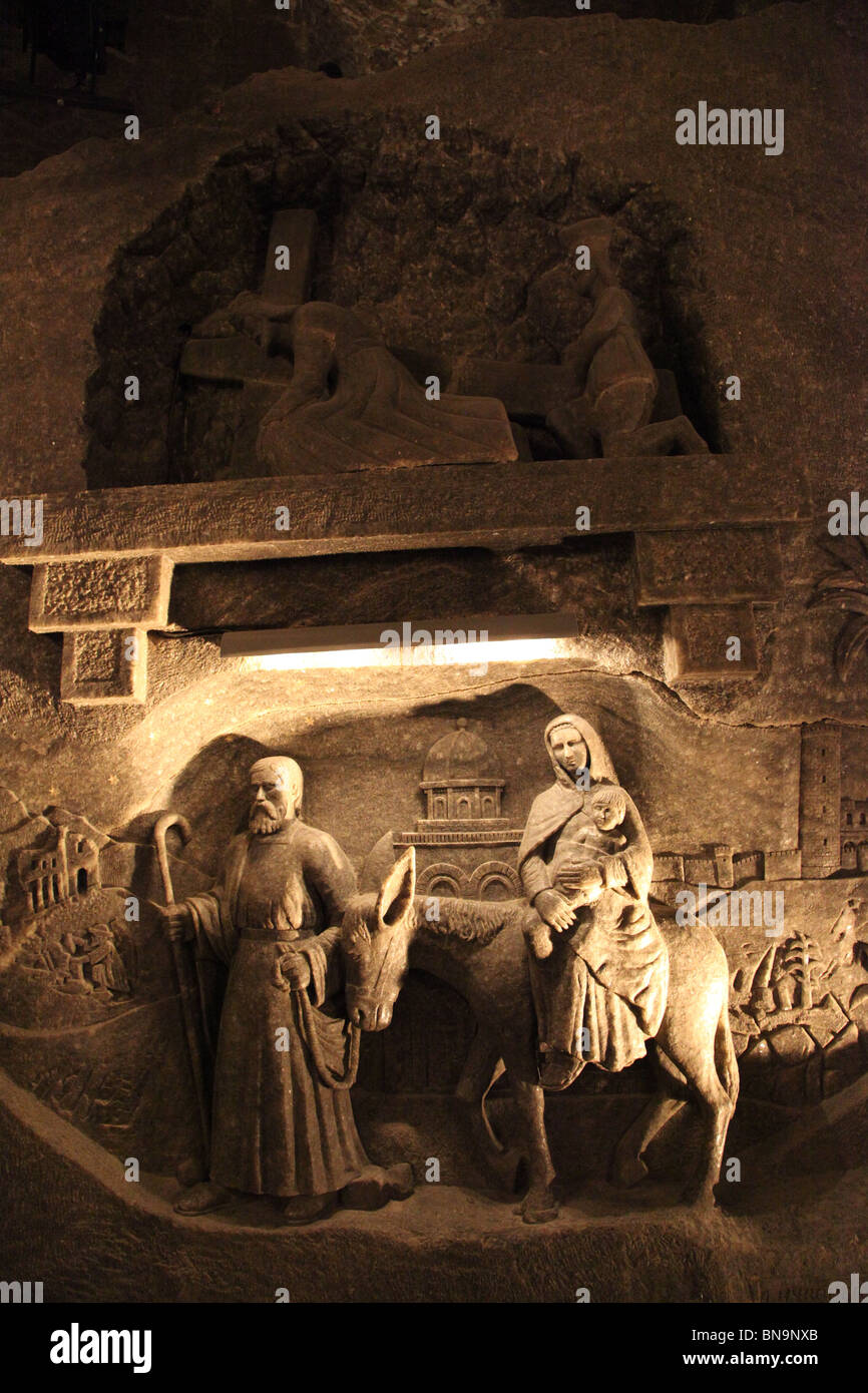 Poland, Wieliczka Salt Mine, Krakow, tourism, attraction, concert Stock ...