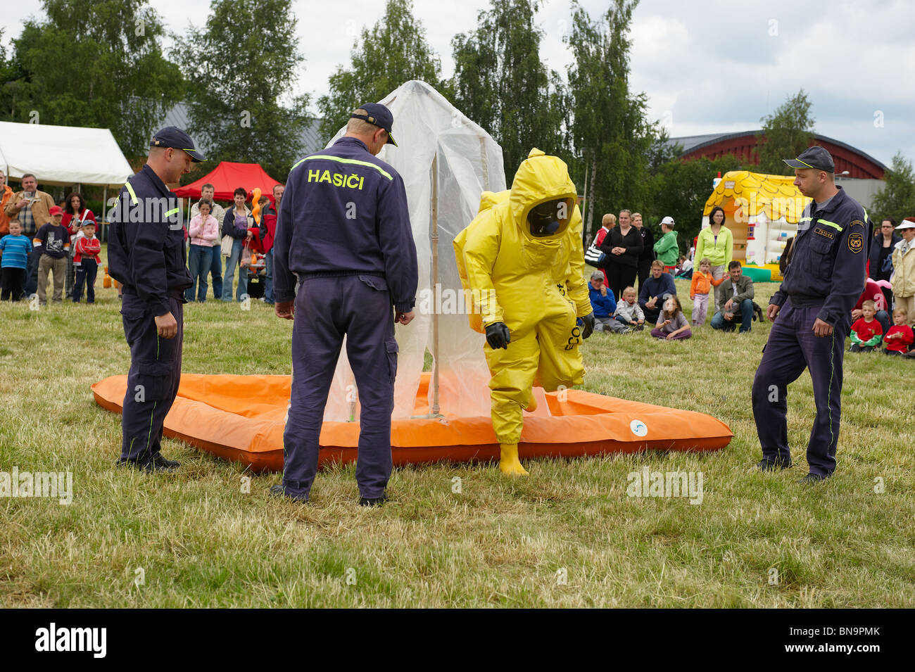 Czech firefighters training Stock Photo - Alamy