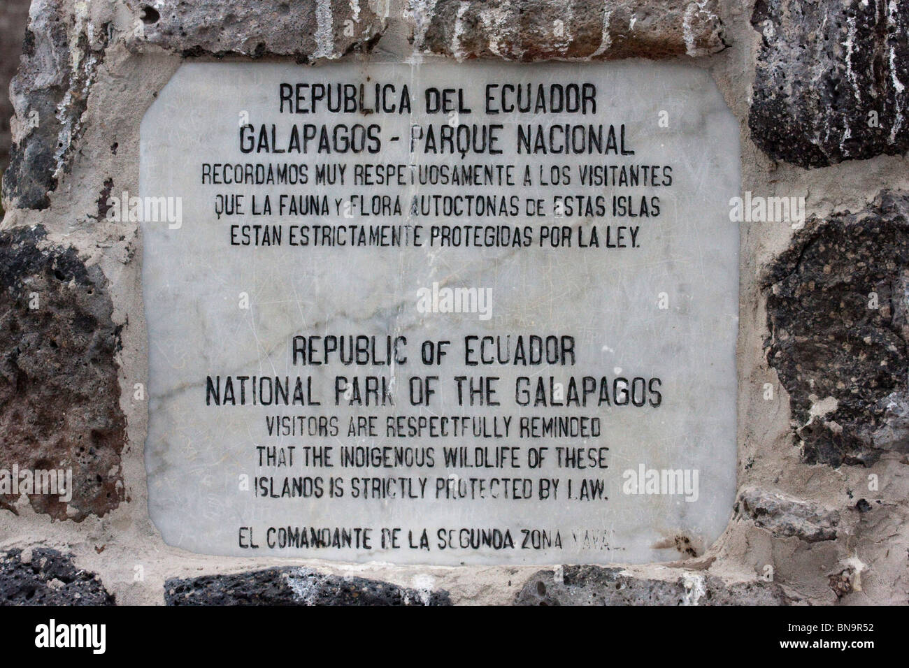 Galápagos ecuador sign hi-res stock photography and images - Alamy