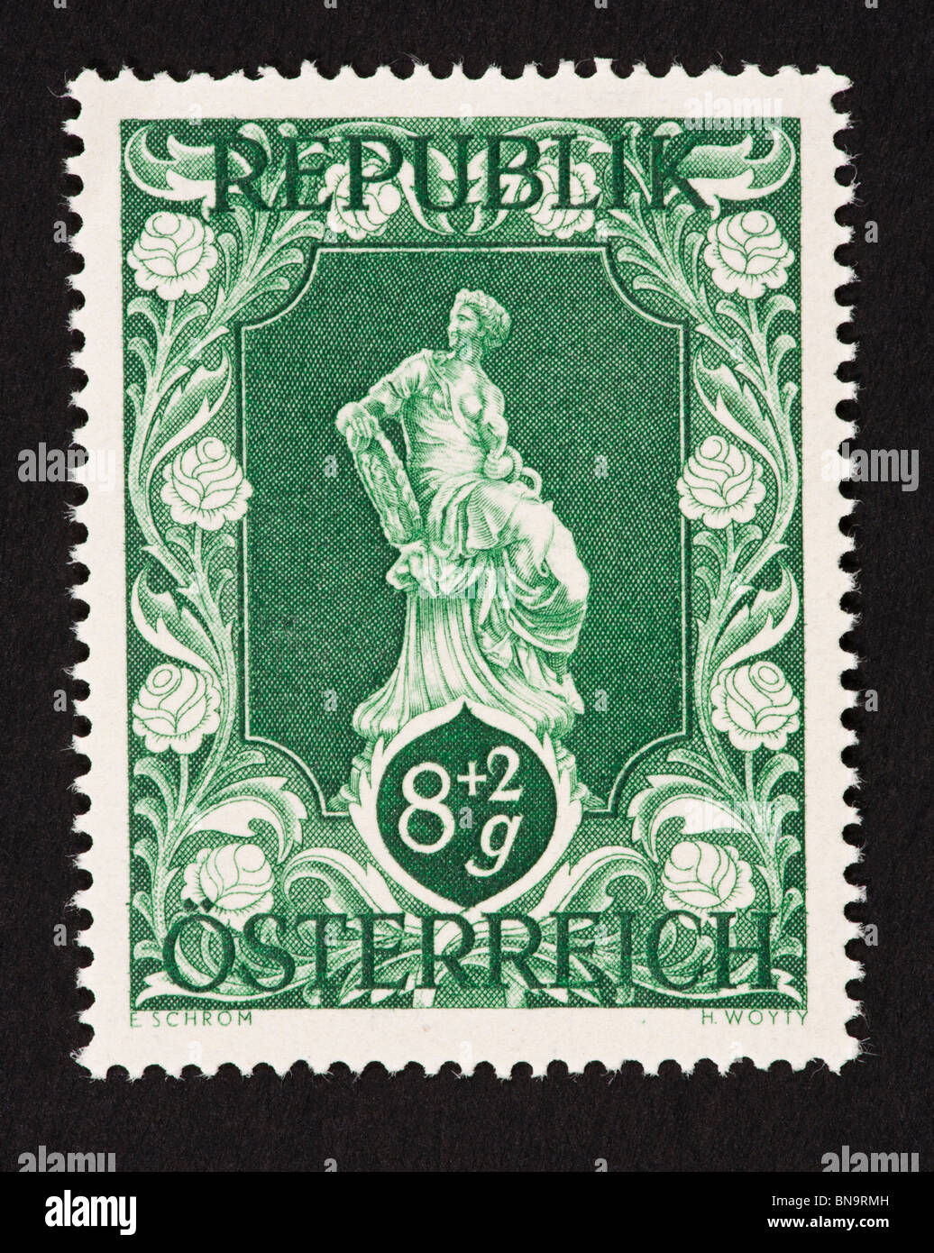 Postage stamp from Austria depicting the Statue of Providence in Vienna ...