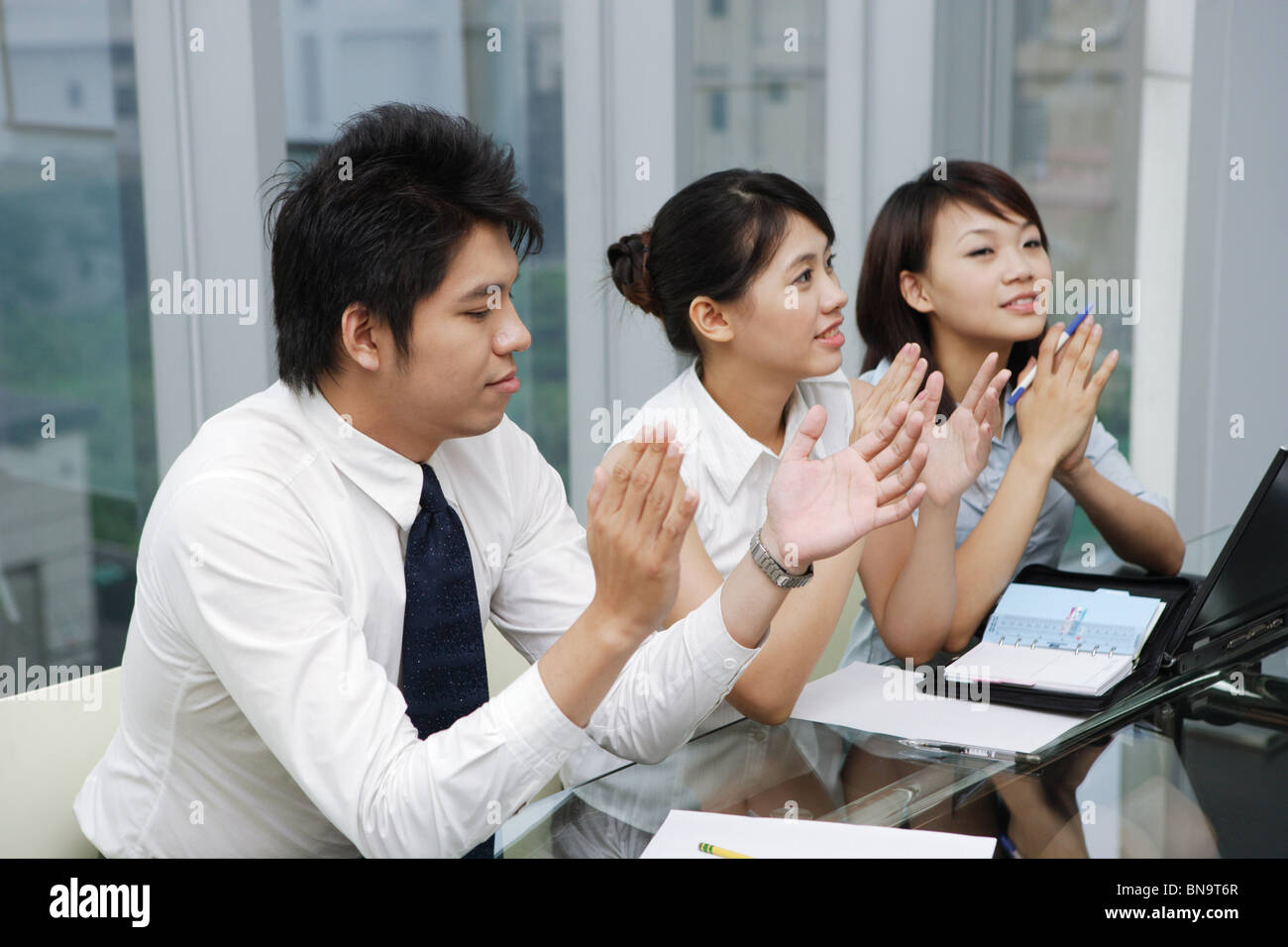 white-collar workers working in office Stock Photo - Alamy