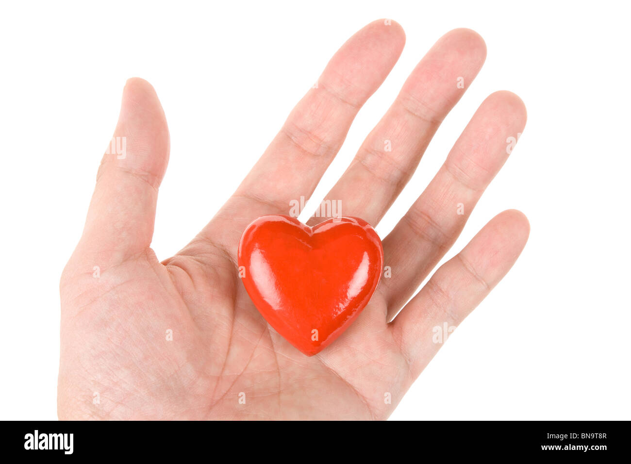 Hand holding human heart hi-res stock photography and images - Alamy