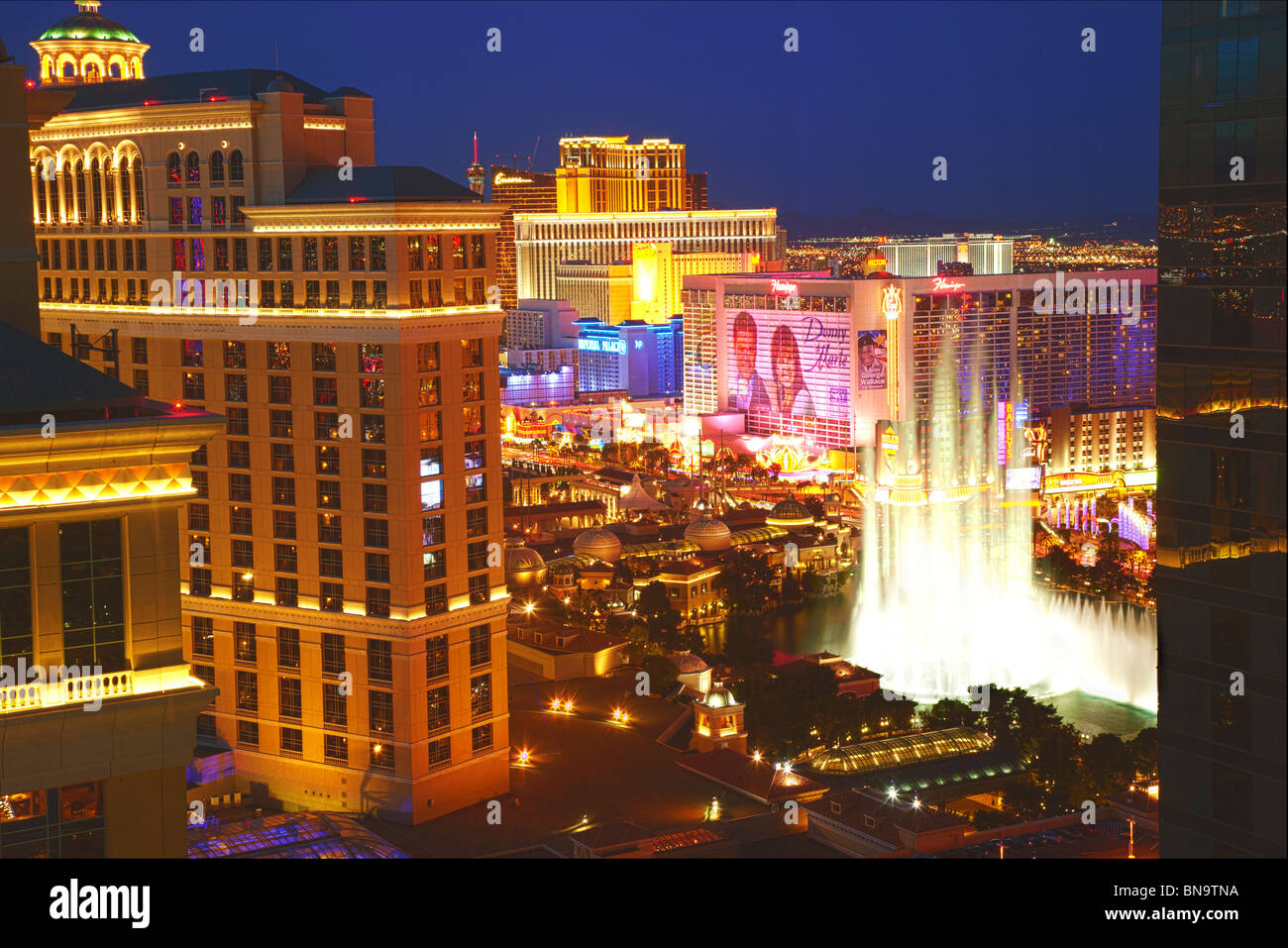 View from the Vdara of the Bellagio and Strip, City Center, Las Vegas ...