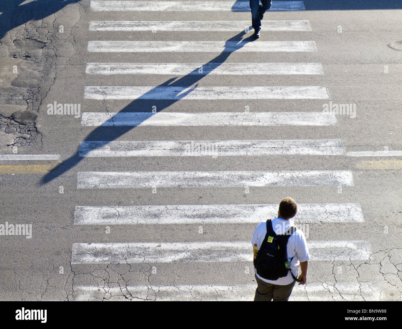 Crosswalks with people passing and wait Stock Photo - Alamy