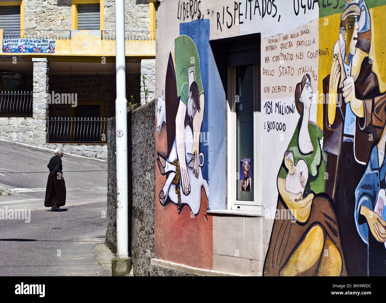 Orgosolo, Sardinia. Murales Stock Photo - Alamy