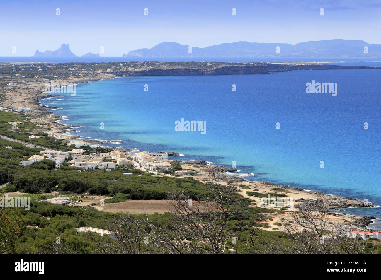 Aerial view formentera ibiza balearic hi-res stock photography and ...