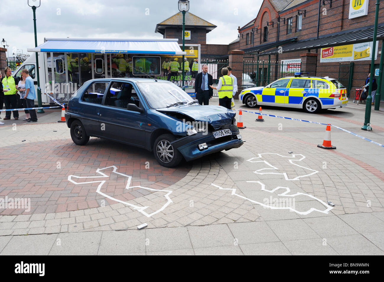 Road Safety Training public demonstration aimed to deter people from ...