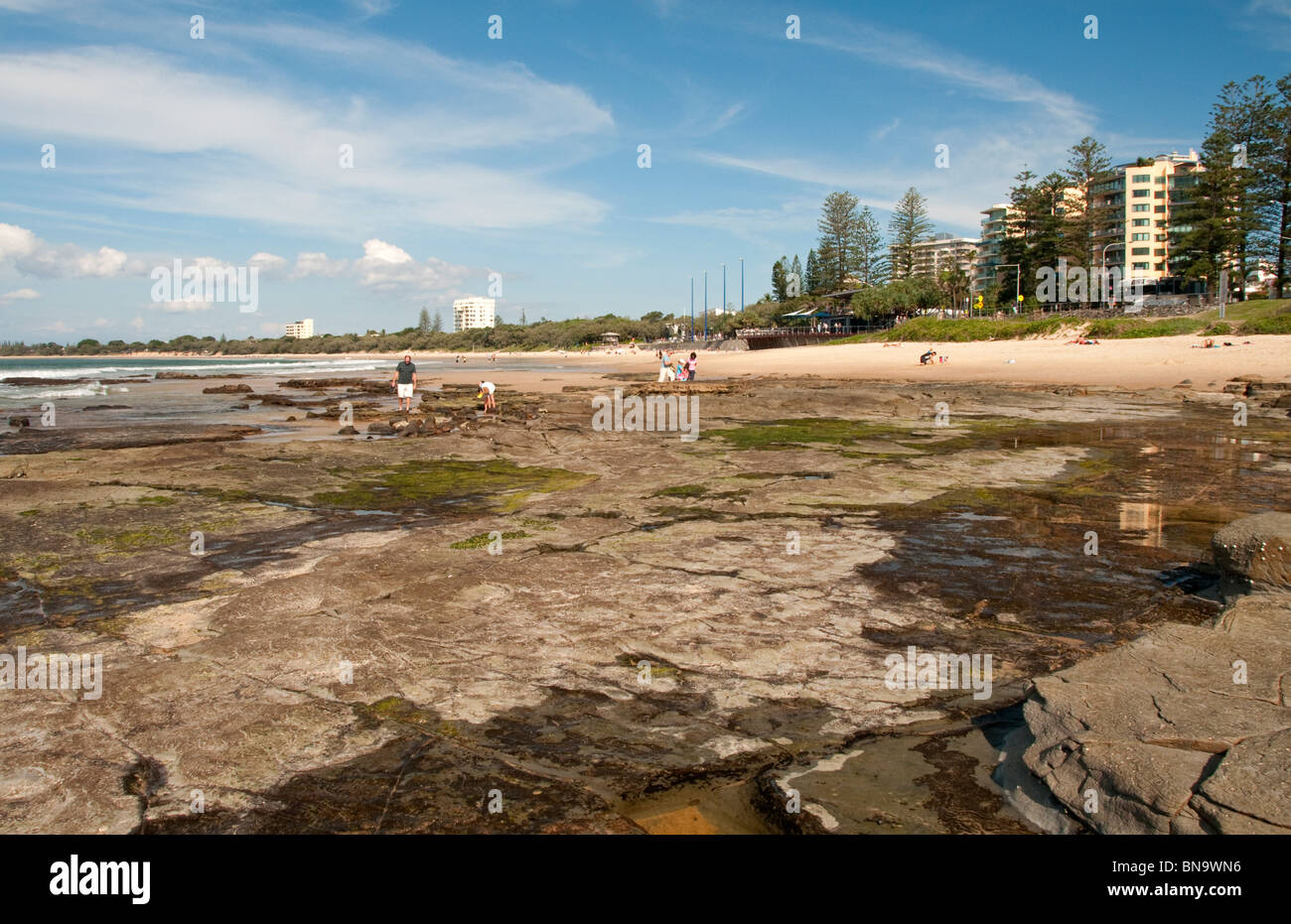 Mooloolaba Beach on the Sunshine Coast, Queensland, Australia Stock ...