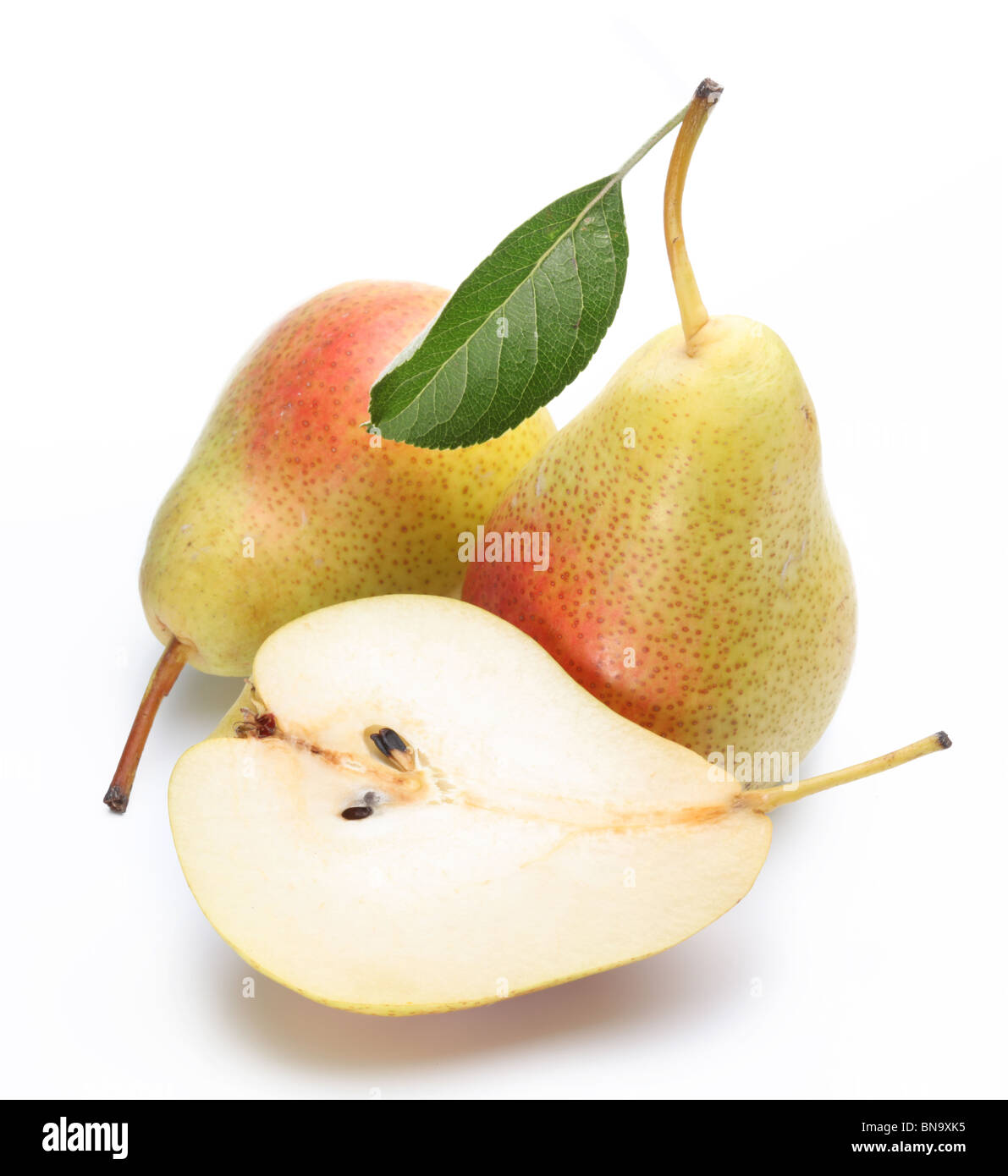 Ripe pears.Objects are isolated on a white background Stock Photo - Alamy