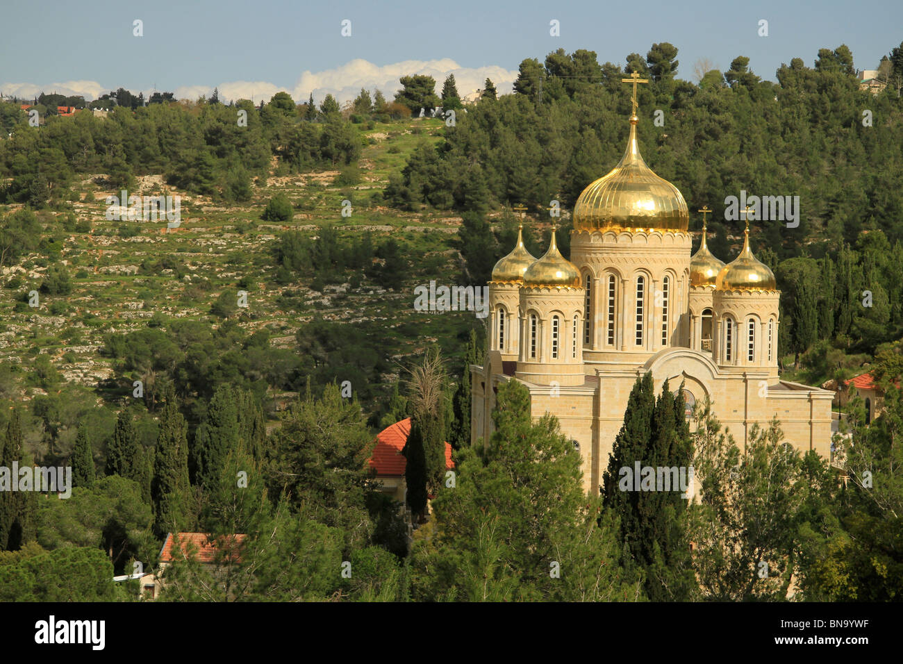 Israel, Jerusalem, the Russian Orthodox Church in Ein Karem Stock Photo ...