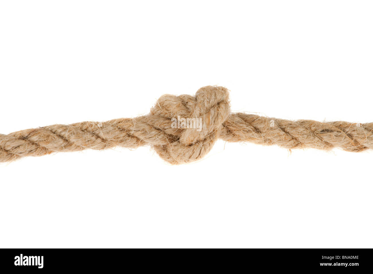 Rope with the knot isolated on white Stock Photo - Alamy