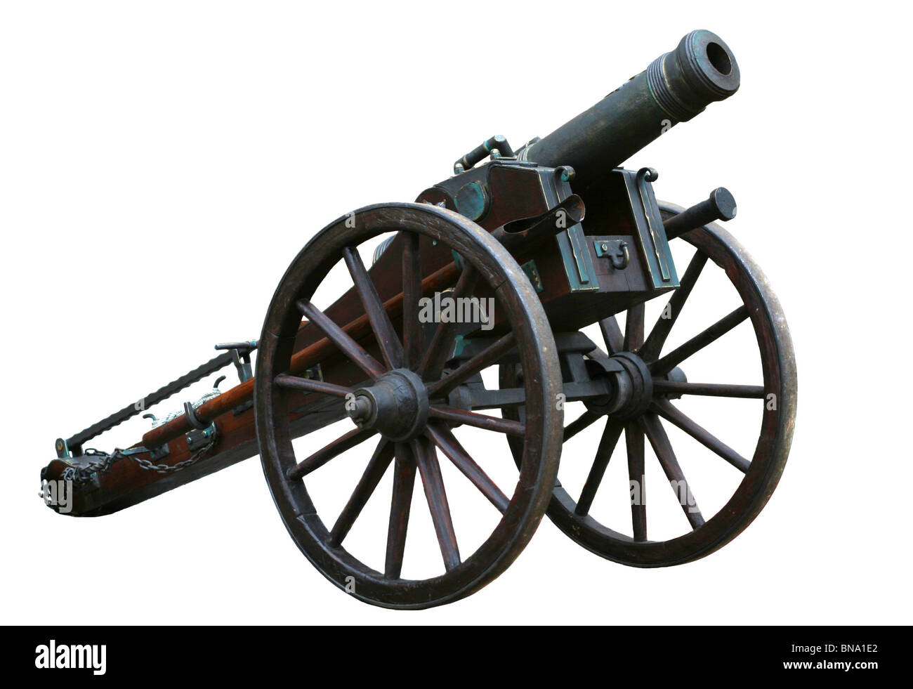 Cannon cannonball on white Cut Out Stock Images & Pictures - Alamy