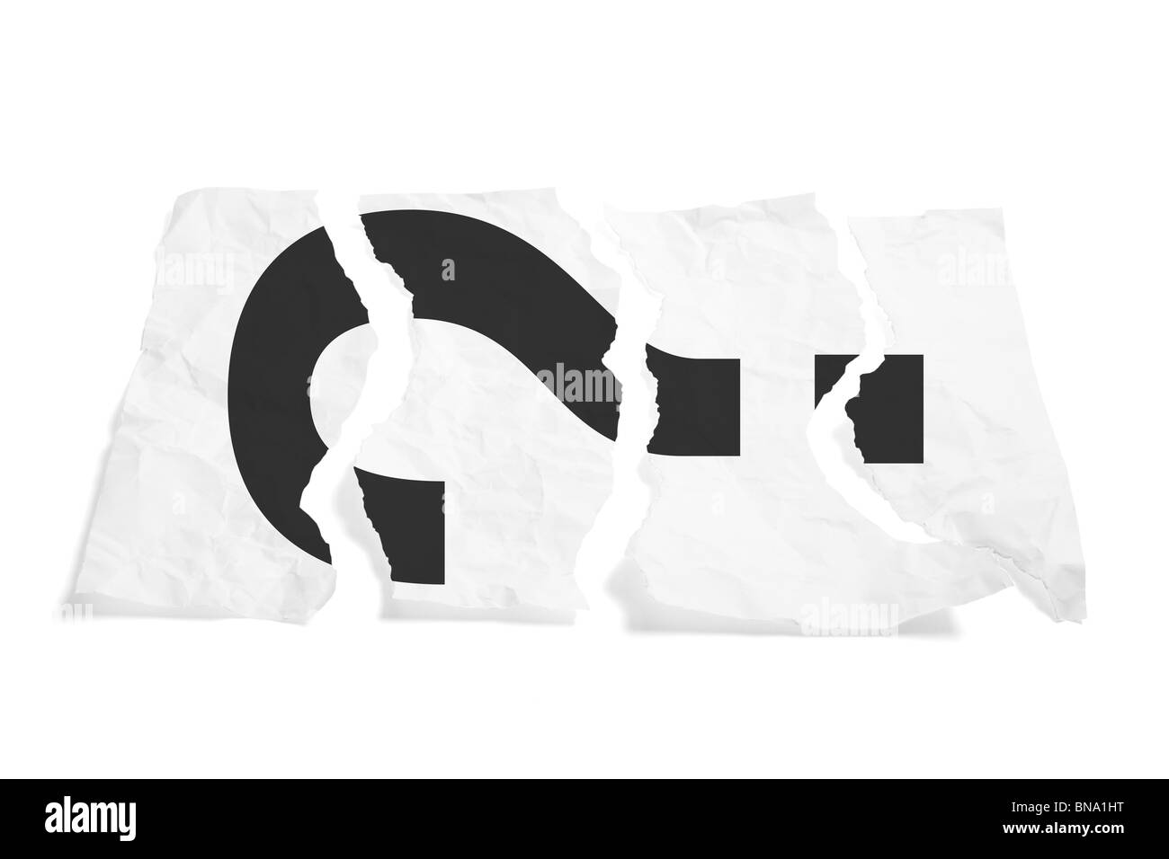 Paper mark Cut Out Stock Images & Pictures - Alamy