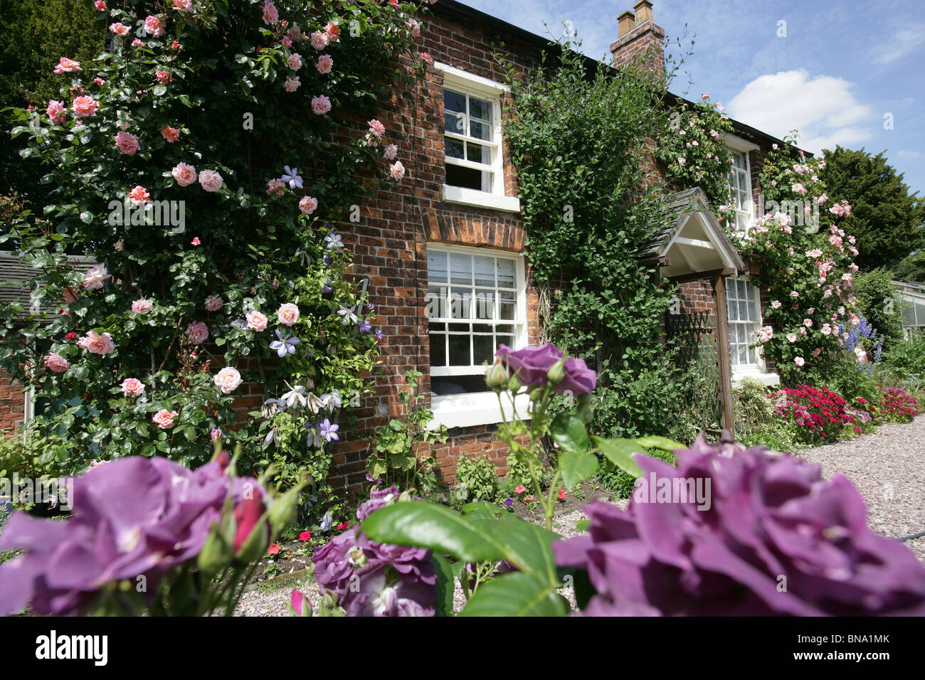 Rode Hall Country House and Gardens. Picturesque early summer view of ...