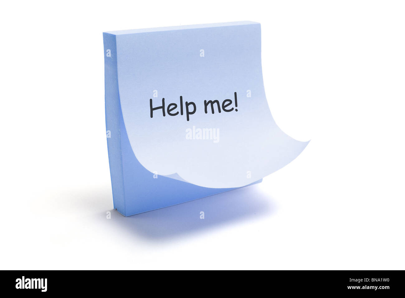 Post It Note Pad with Help Message Stock Photo - Alamy