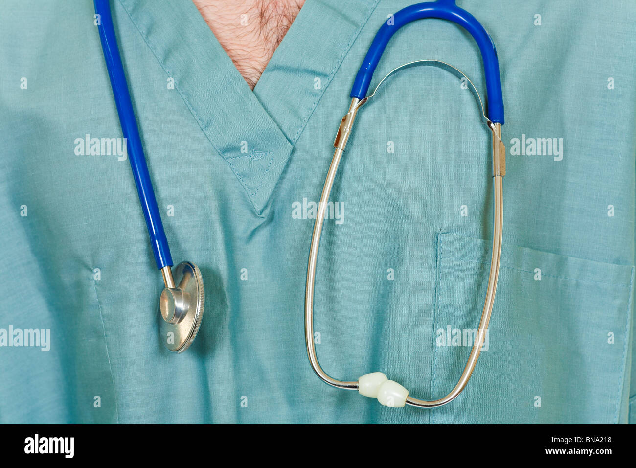 Closeup of male nurse with stethoscope Stock Photo - Alamy