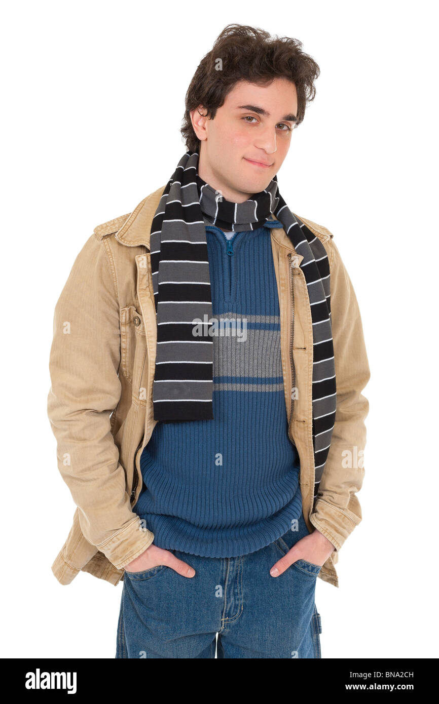 Portrait of a young man wearing a jacket Stock Photo - Alamy