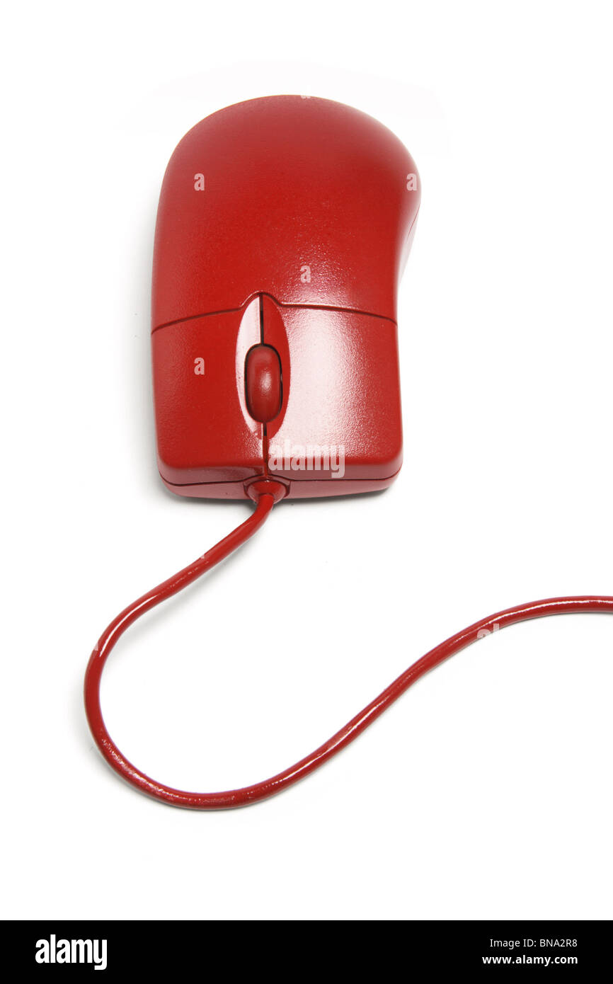 Red Computer Mouse Stock Photo - Alamy