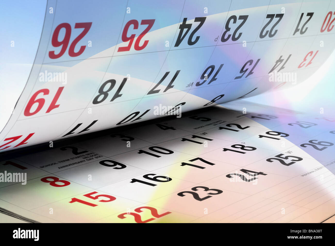 Weeks calendar hi-res stock photography and images - Alamy