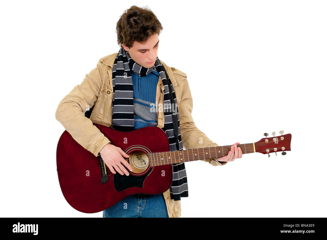Young Man playing the guitar Stock Photo - Alamy