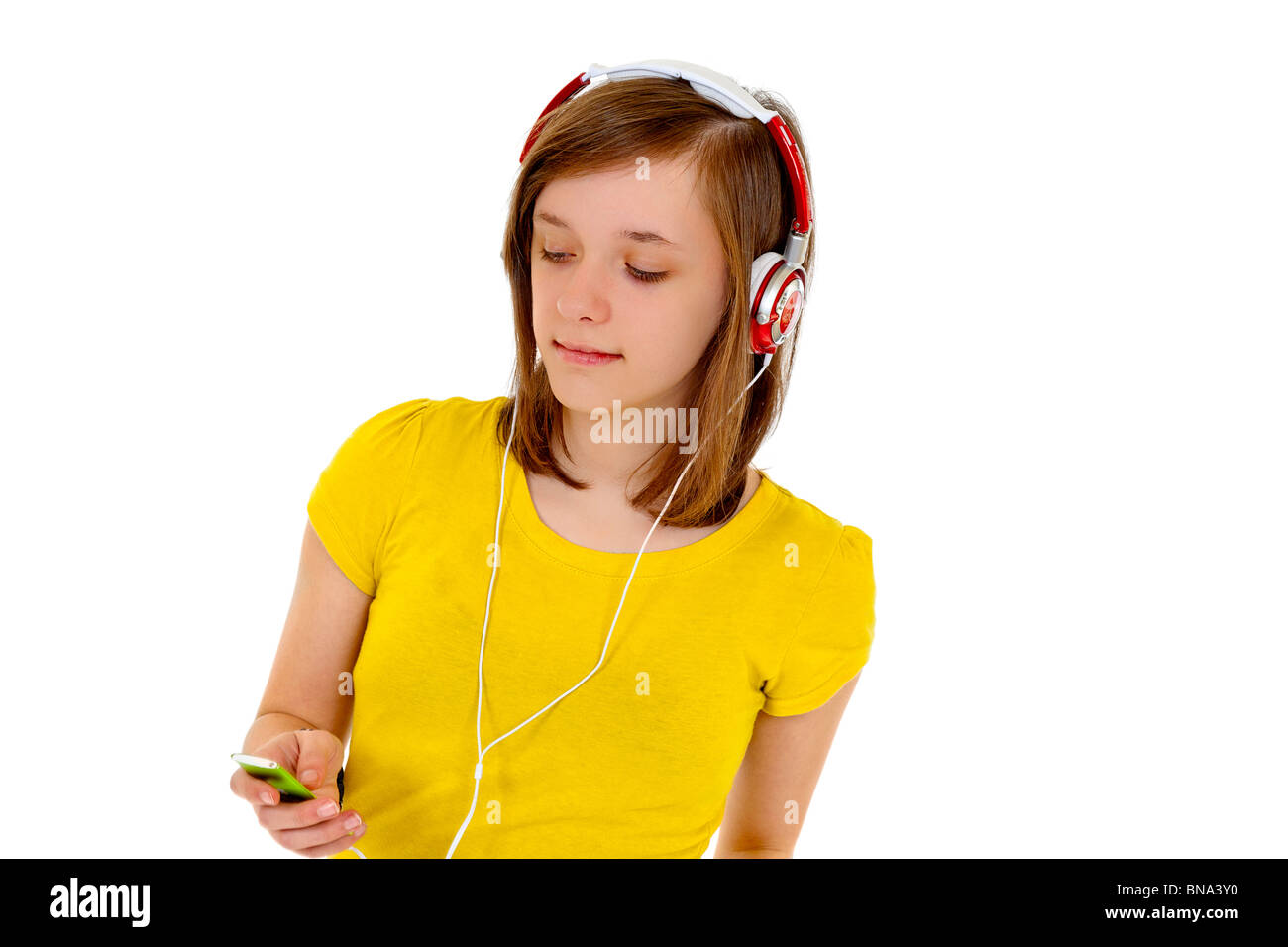 Girl Teenager listens to her ipod Stock Photo - Alamy