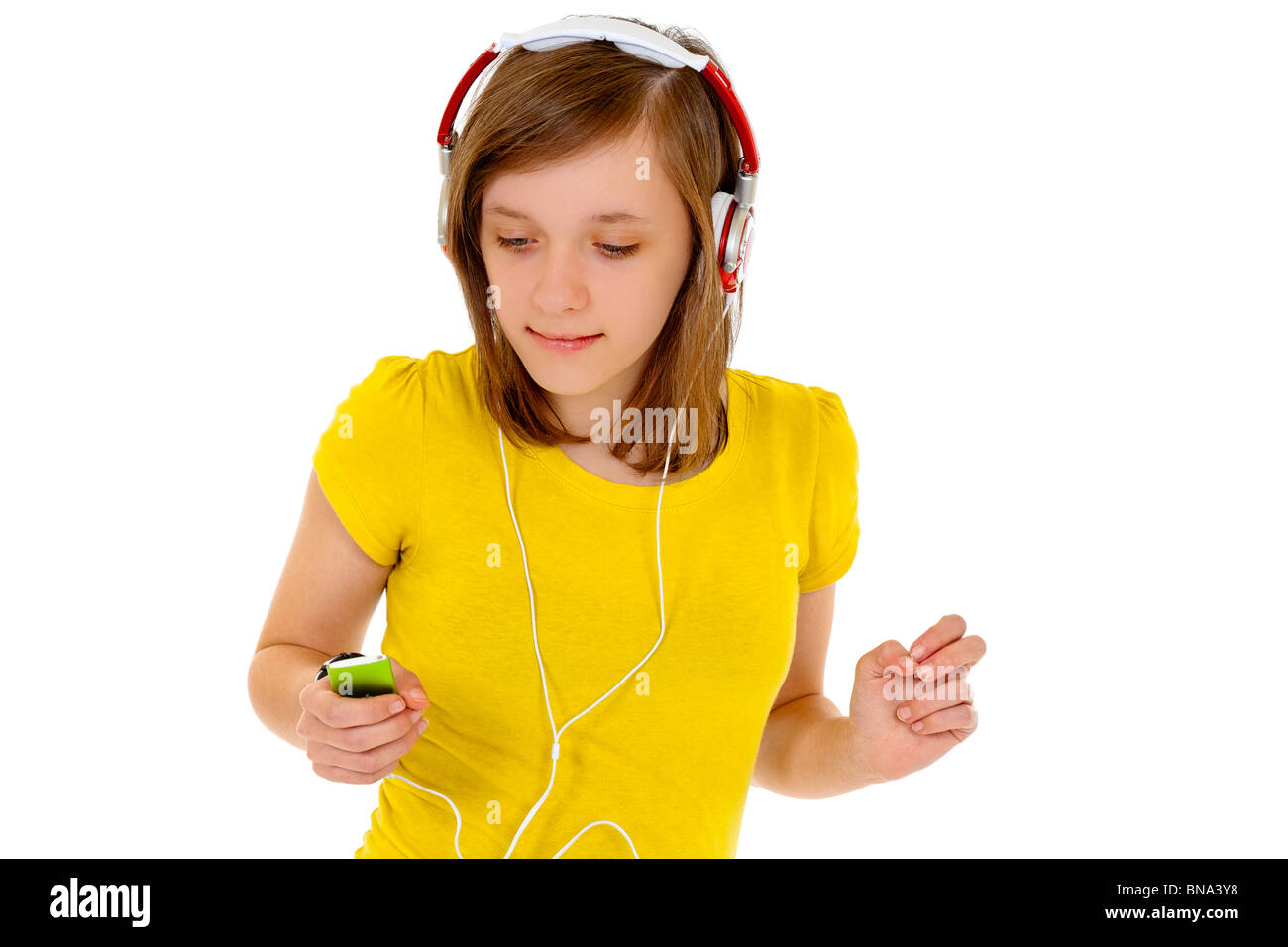 Girl Teenager listens to her ipod Stock Photo - Alamy