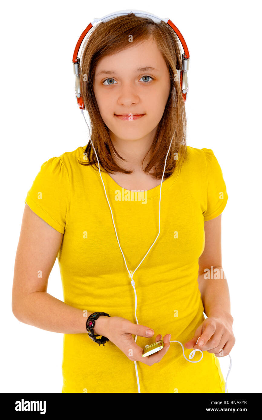 Girl Teenager listens to her ipod Stock Photo - Alamy