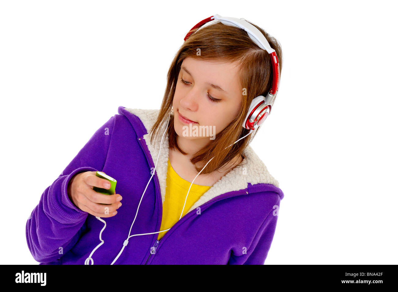 Girl Teenager listens to her ipod Stock Photo - Alamy