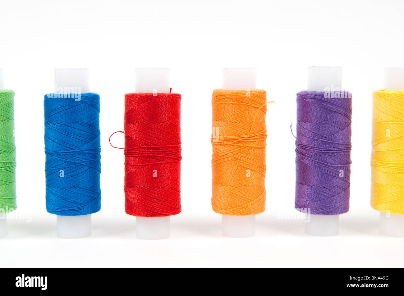 Set of sewing threads on white backgrounds Stock Photo - Alamy